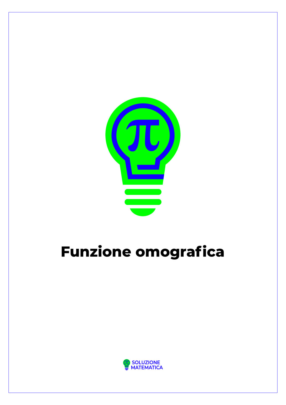 Funzione omografica - Soluzione Matematica